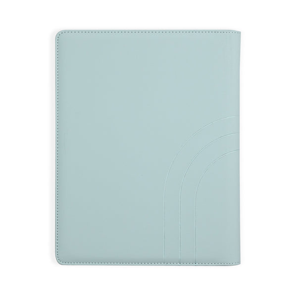 Padfolio 8.5"x10.5" Vegan Leather Seafoam Blue Debossed Arch – Altitude ...
