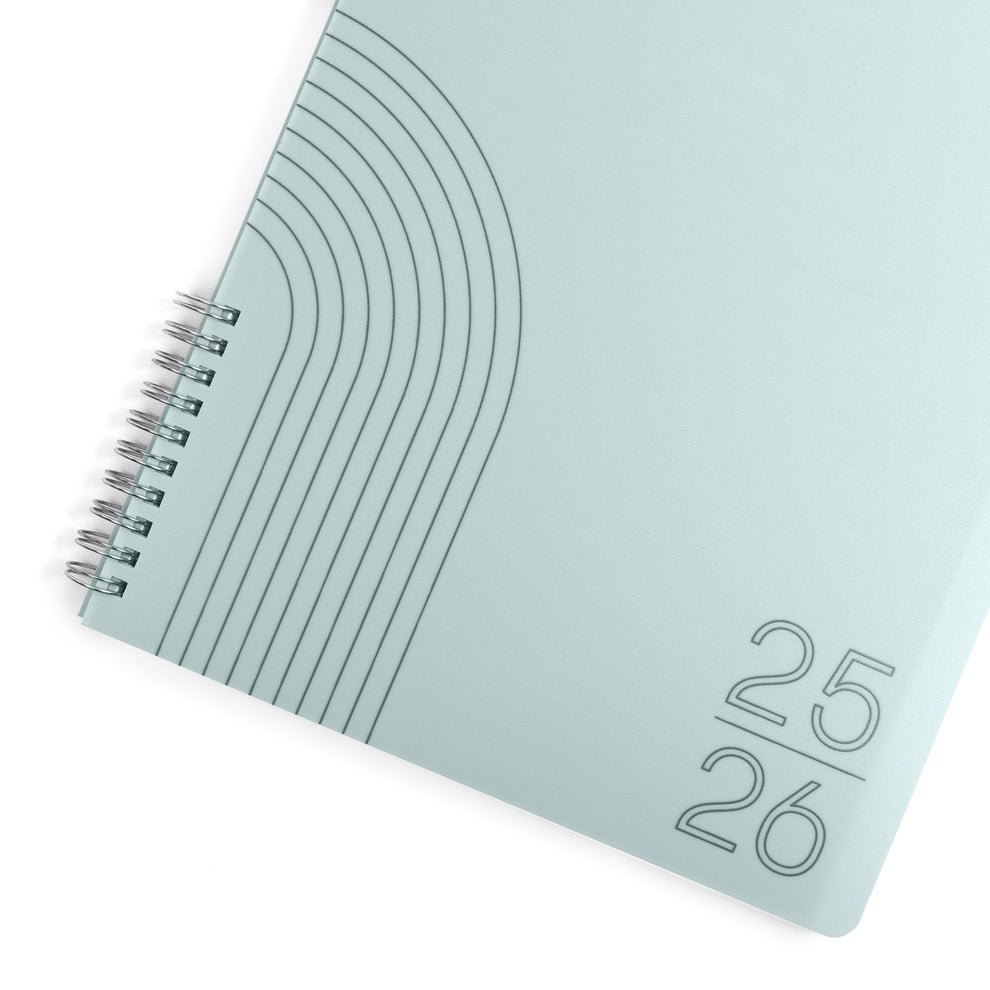 2025-2026 Academic Year Weekly/Monthly Planner 8.5"x11" Seafoam Blue A ...