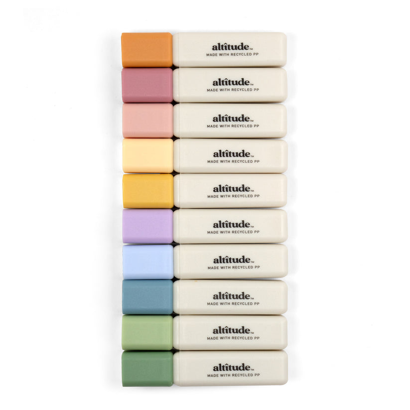 10pk Mini Highlighters 5.0mm Multicolor Ink – Altitude Supplies